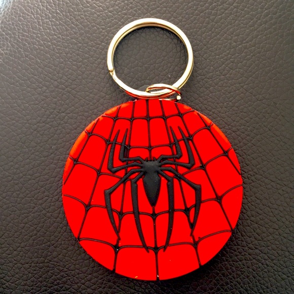 Accessories | Large Rubber Spiderman Logo Keychain | Poshmark
